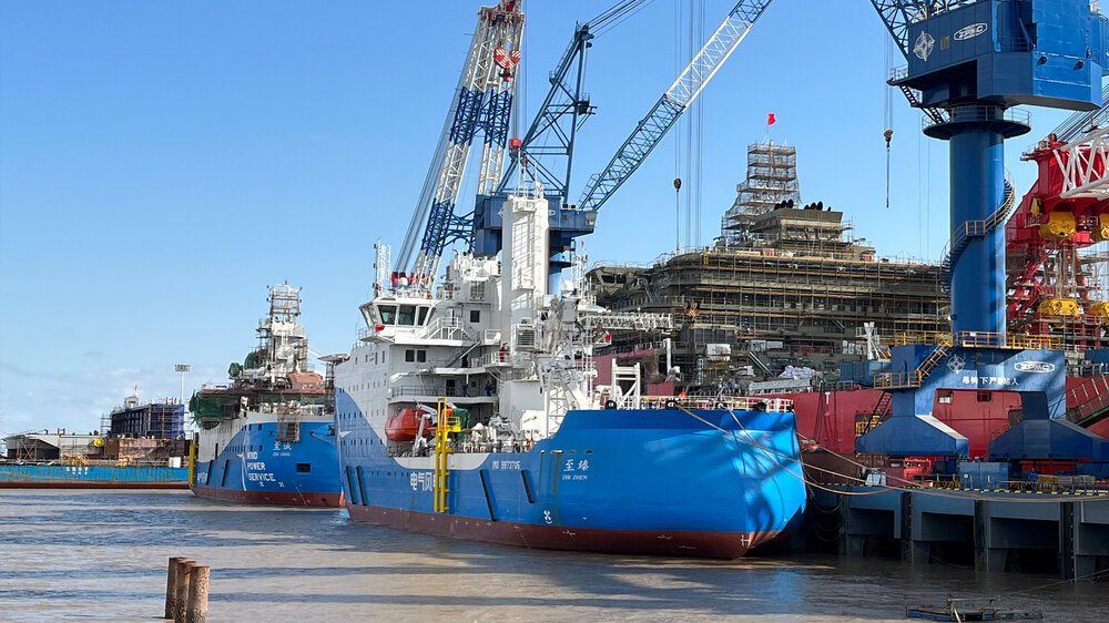 Shanghai Electric: Inclining test on the first SOV vessel | Ulstein