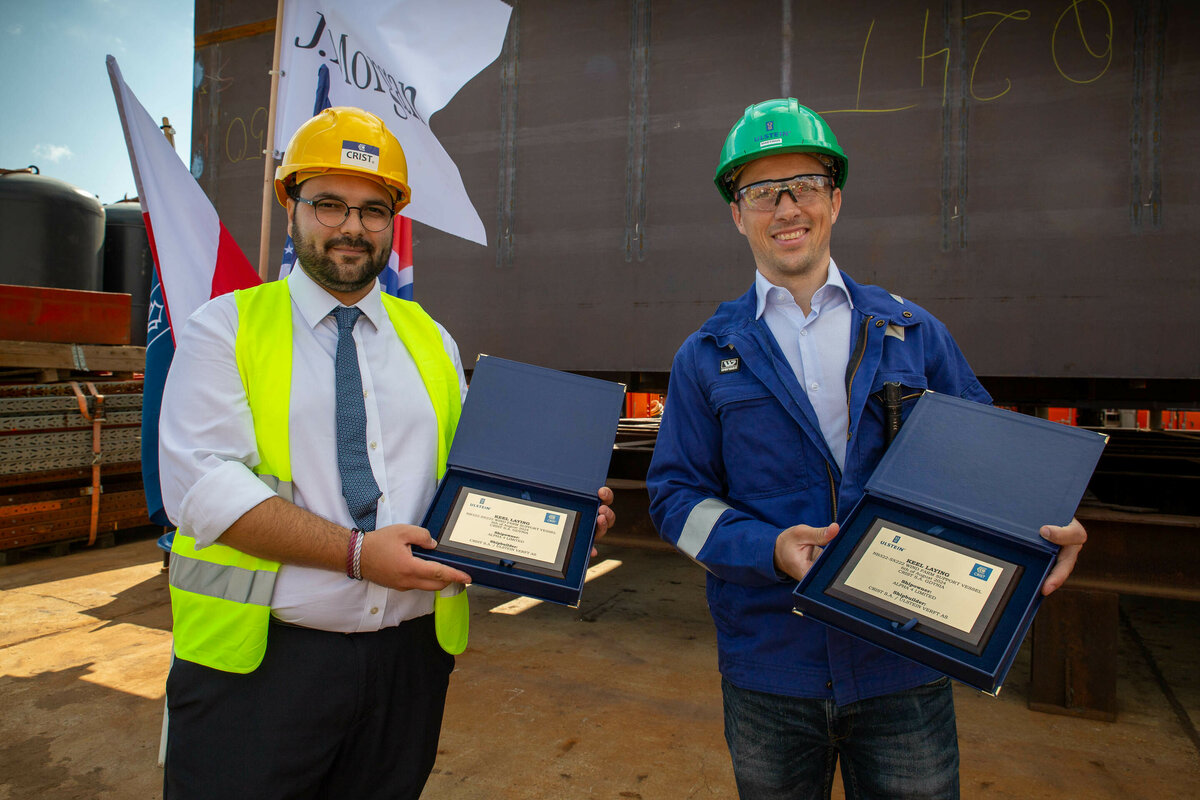 A new milestone achieved for yard number 322 – Keel laying… | Ulstein