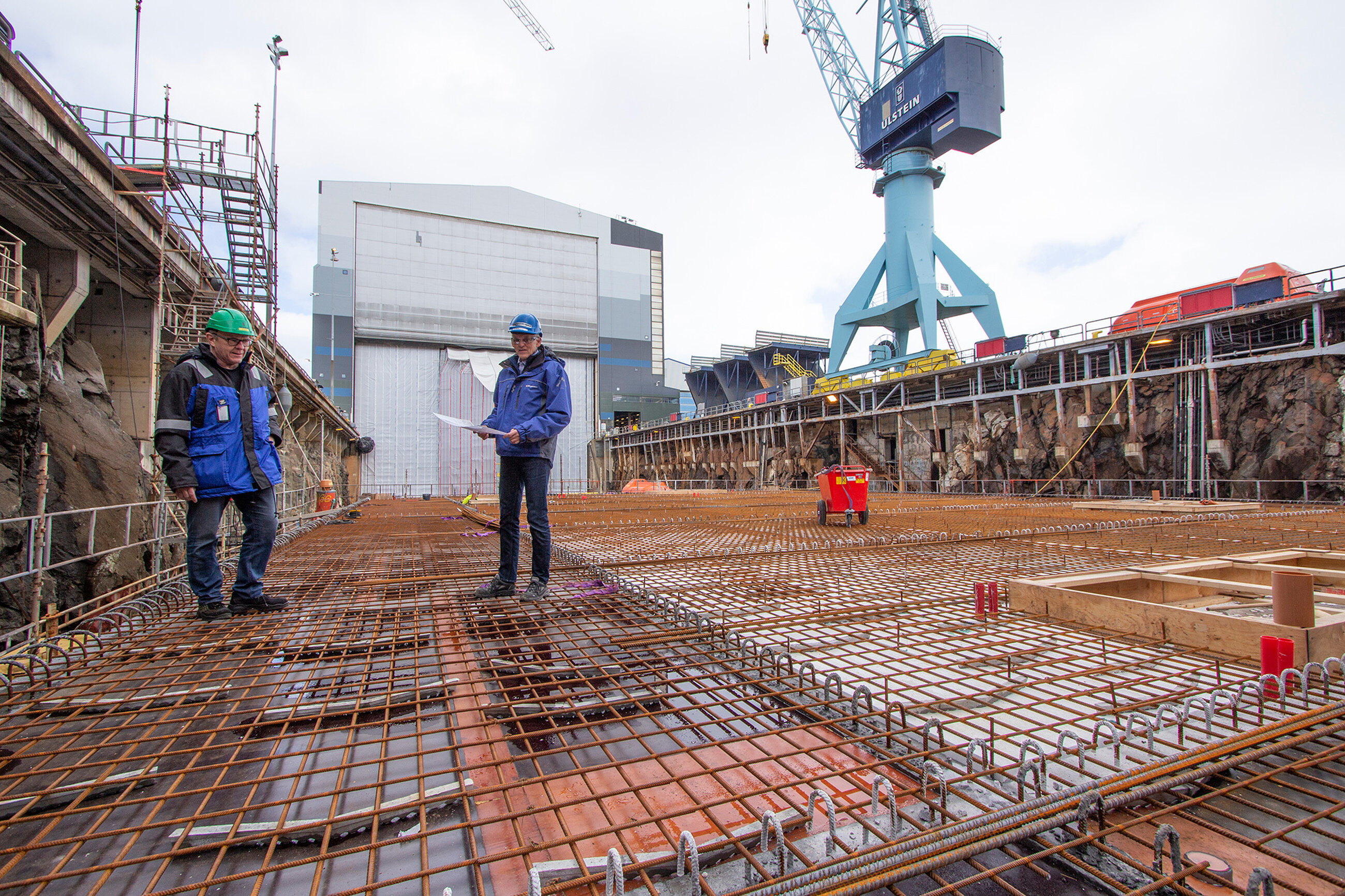 Concrete construction in our dry dock | Ulstein